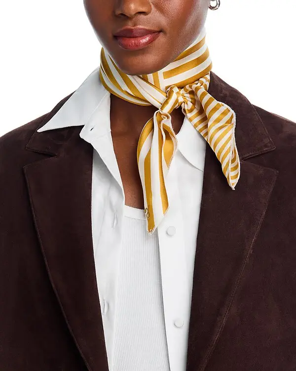 Rag & Bone Gia Silk Scarf - Gold