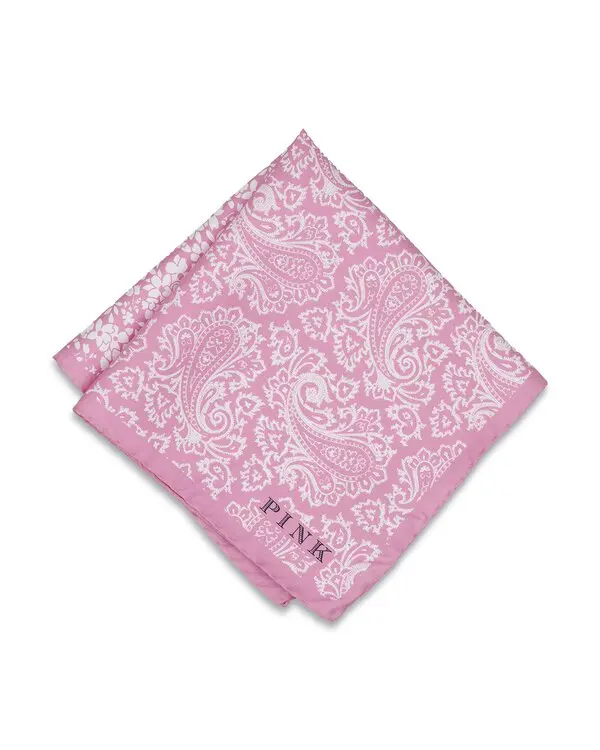 Thomas Pink Pattern Quadrant Pocket Square - Pink