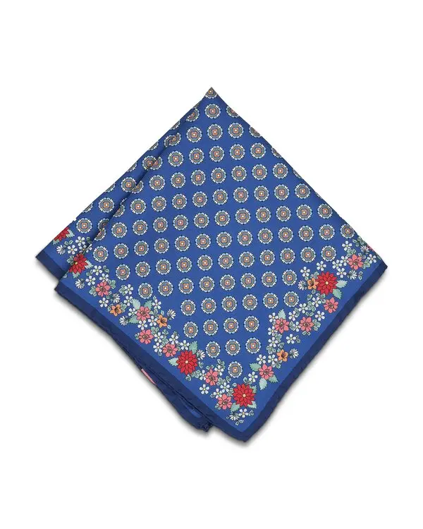 Thomas Pink Medallion Floral Pocket Square