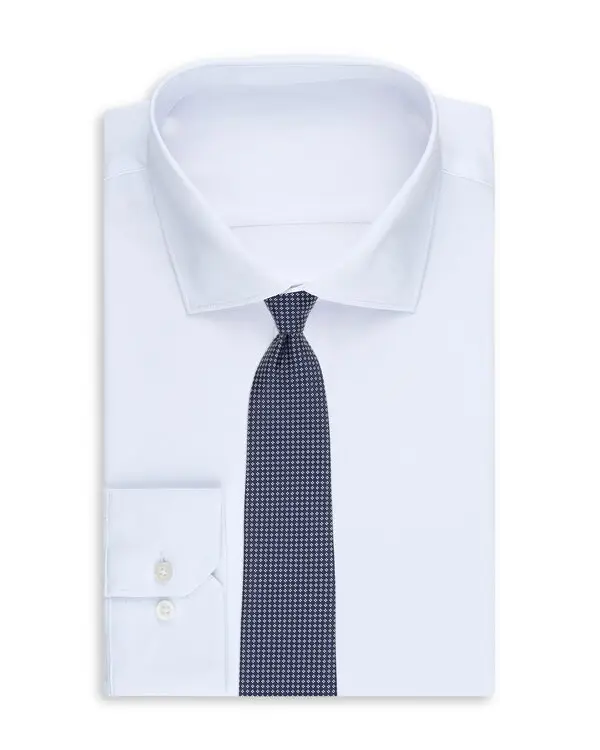 Thomas Pink Woven Diamond Neck Tie - Navy