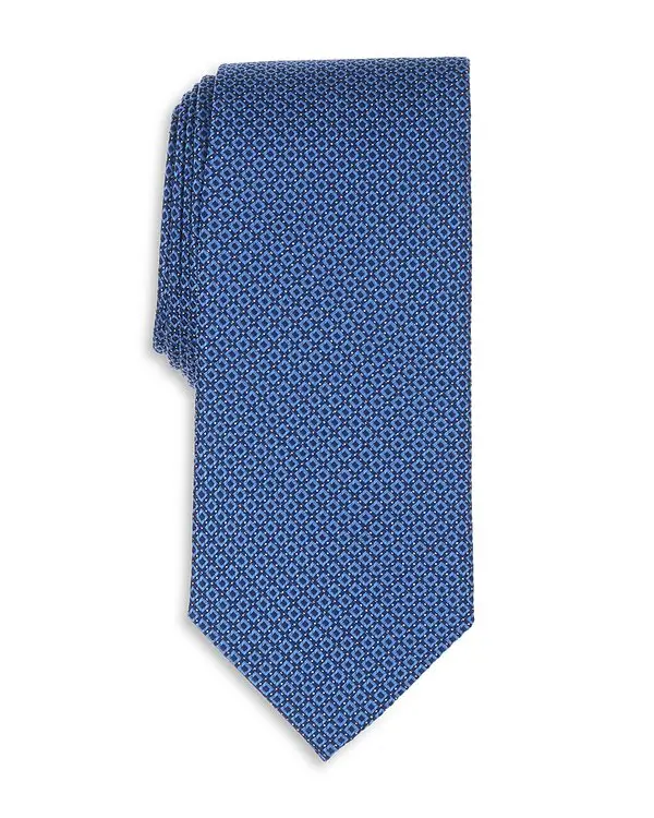 Thomas Pink Classic Woven Geometric Neck Tie - Navy