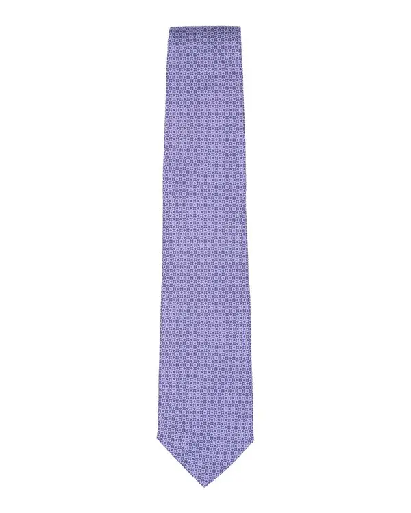 Thomas Pink Classic Woven Geometric Neck Tie - Purple