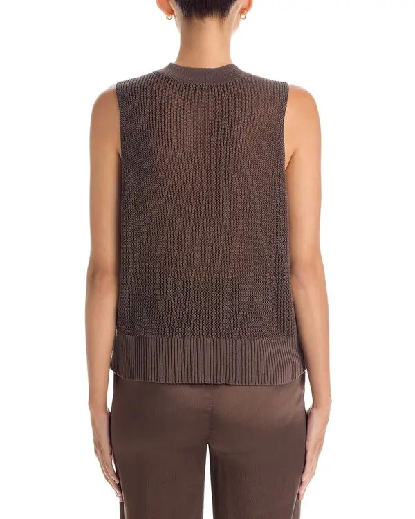 Eileen Fisher Cotton And Silk Knit Vest