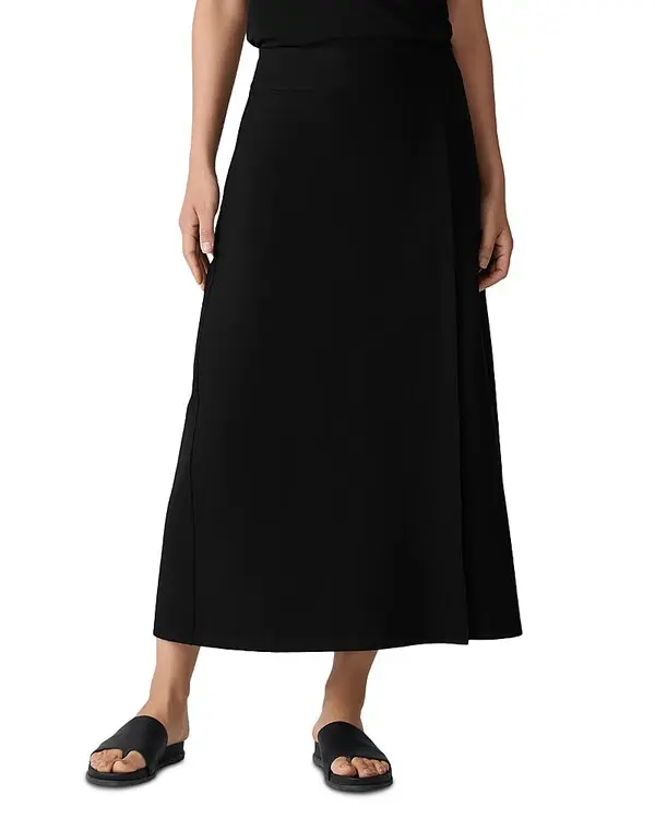 Eileen Fisher Wrap Front Midi Skirt