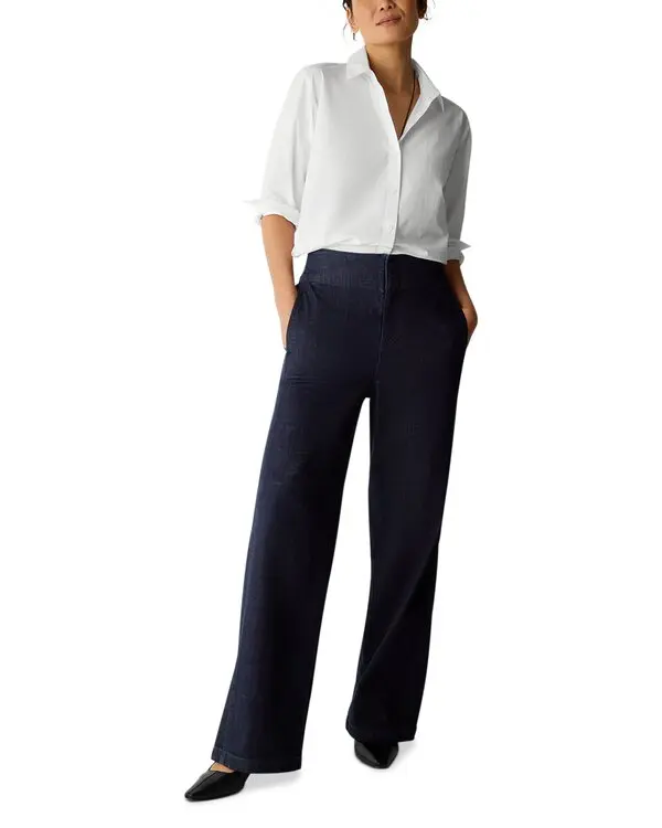Eileen Fisher Denim Wide-leg Pants