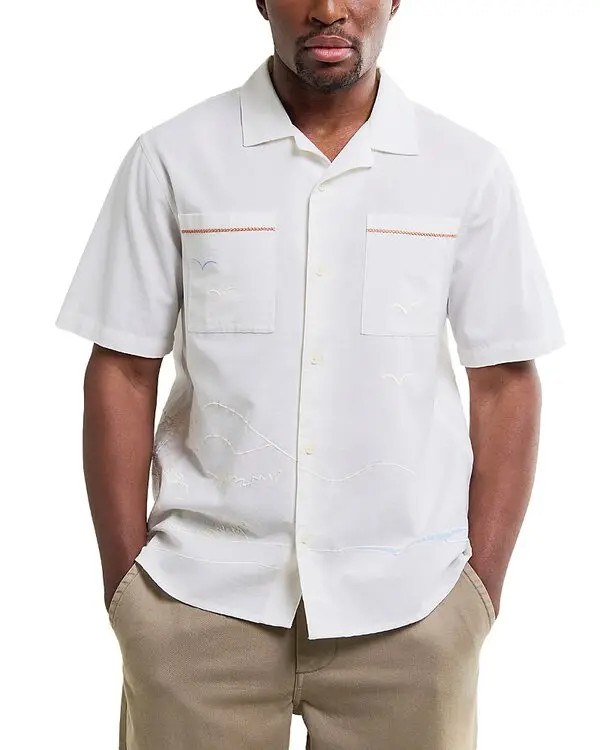 WAX LONDON Didcot Short Sleeve Shirt - Ecru