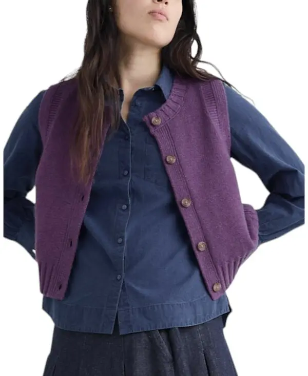 SEASALT CORNWALL Derwenn Sweater Vest - Spring Heather