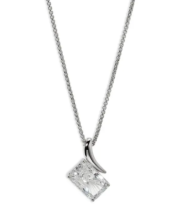 Nadri Phenom Emerald Cut Pendant Necklace - Rhodium