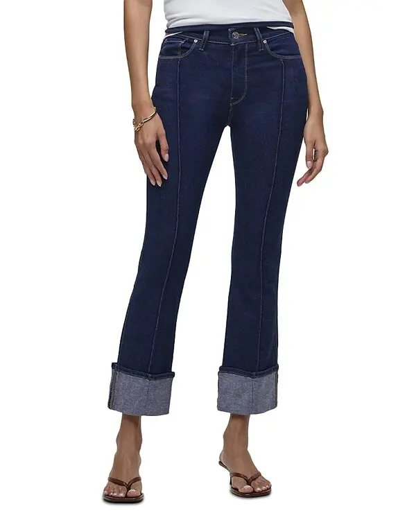 Hudson Jeans Barbara High-rise Pintucked Bootcut Crop Jeans