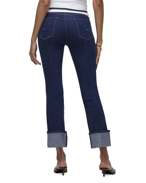 Hudson Jeans Barbara High-rise Pintucked Bootcut Crop Jeans