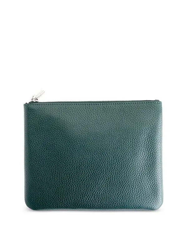 ROYCE NEW YORK Zippered Travel Organizer Pouch - Dark Green