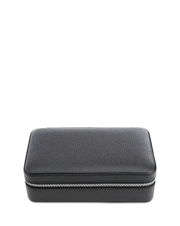 ROYCE NEW YORK Zippered Luxe Travel Jewelry Case - Black