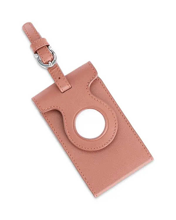 ROYCE NEW YORK Airtag Luggage Tag Holder - Tan