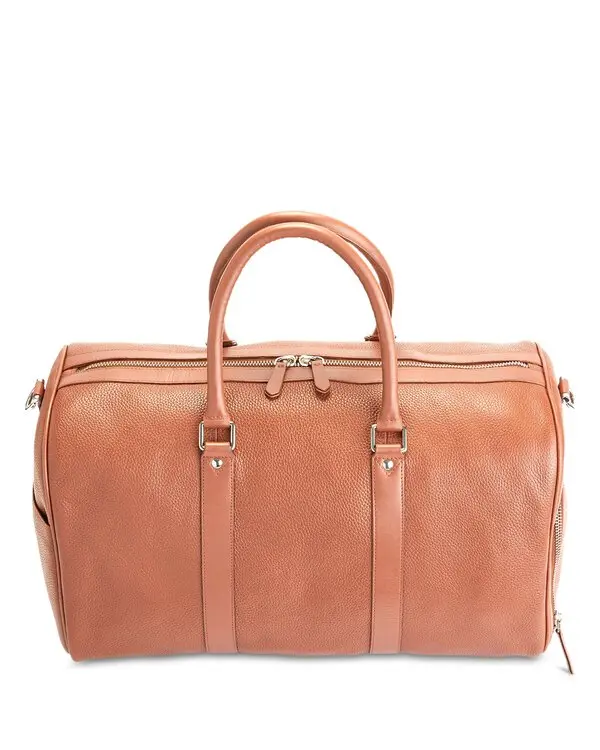 ROYCE NEW YORK Duffle Bag With Shoe Compartment - Tan