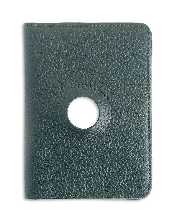 ROYCE NEW YORK Airtag Trackable Passport Travel Wallet - Dark Green