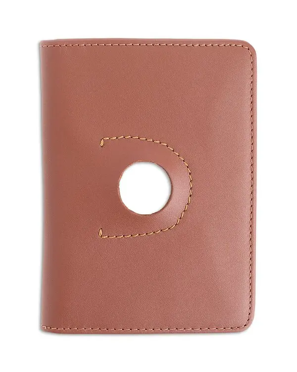 ROYCE NEW YORK Airtag Trackable Passport Travel Wallet - Tan