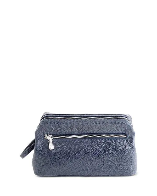 ROYCE NEW YORK Mini Toiletry Bag - Navy Blue