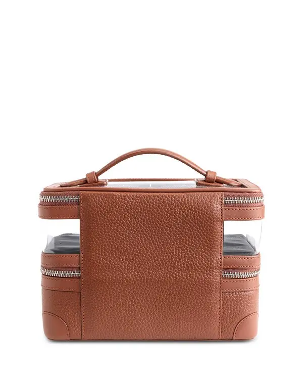 ROYCE NEW YORK Double Decker Leather Cosmetic Bag