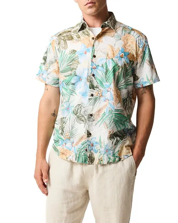 Rodd & Gunn Otokia Print Short Sleeve Shirt - Botanical