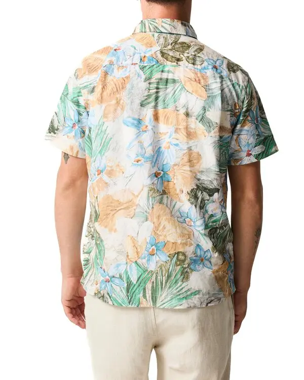 Rodd & Gunn Otokia Print Short Sleeve Shirt - Botanical