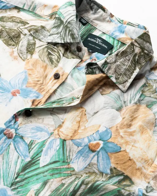 Rodd & Gunn Otokia Print Short Sleeve Shirt - Botanical