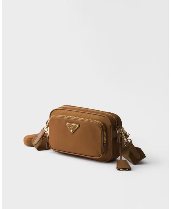 Prada Re-nylon Mini Shoulder Bag - Brown