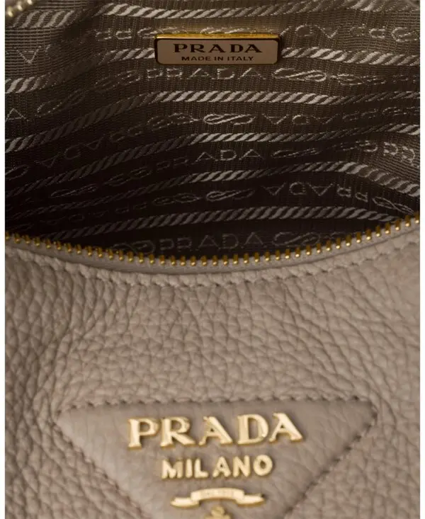Prada Small Leather Bag - Grey