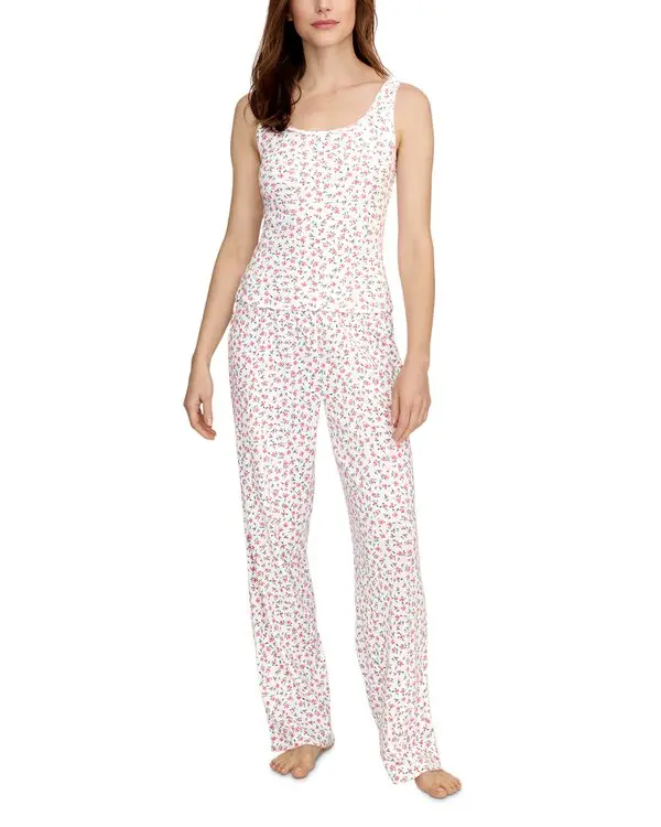 PETITE PLUME Pointelle Knit Pants - Pink