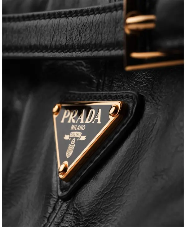 Prada Bonnie Leather Mini Shoulder Bag - Black