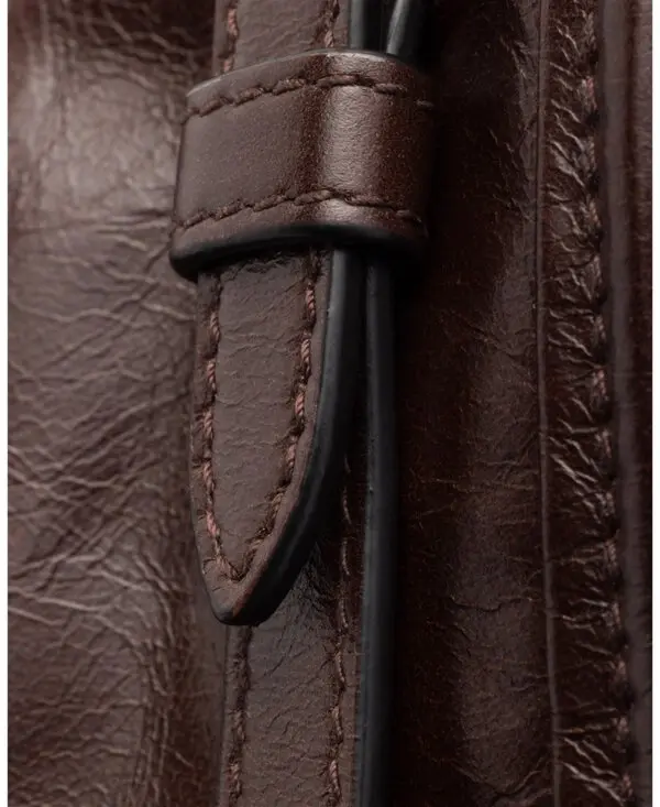 Prada Bonnie Leather Mini Shoulder Bag - Brown