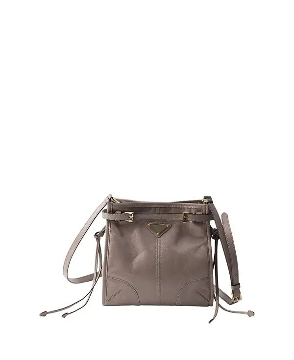Prada Bonnie Leather Mini Shoulder Bag - Grey