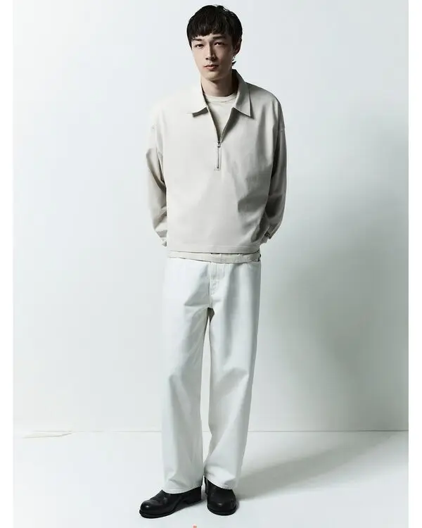 AGOLDE Darius Polo Shirt - Sand