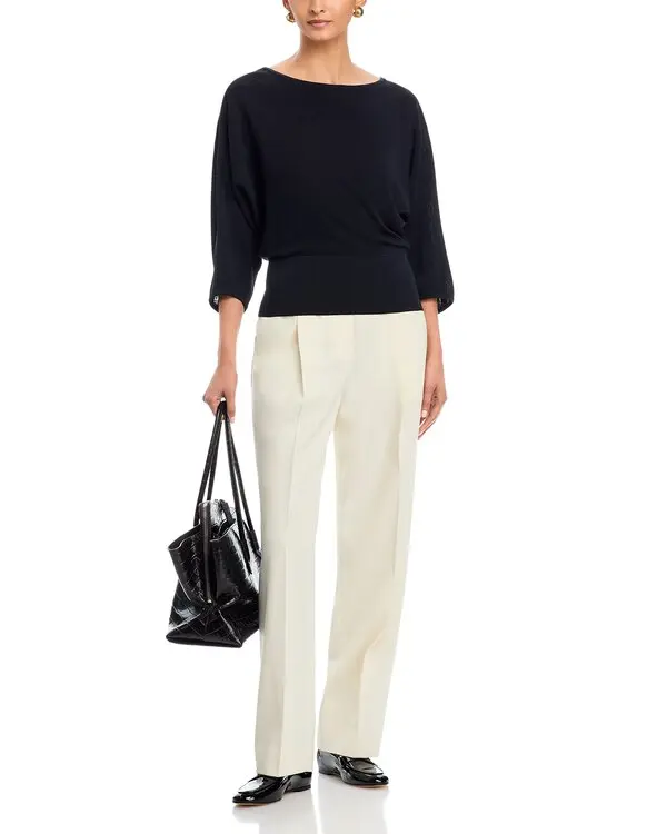 Lafayette 148 New York Blouson Wide Sleeve Sweater