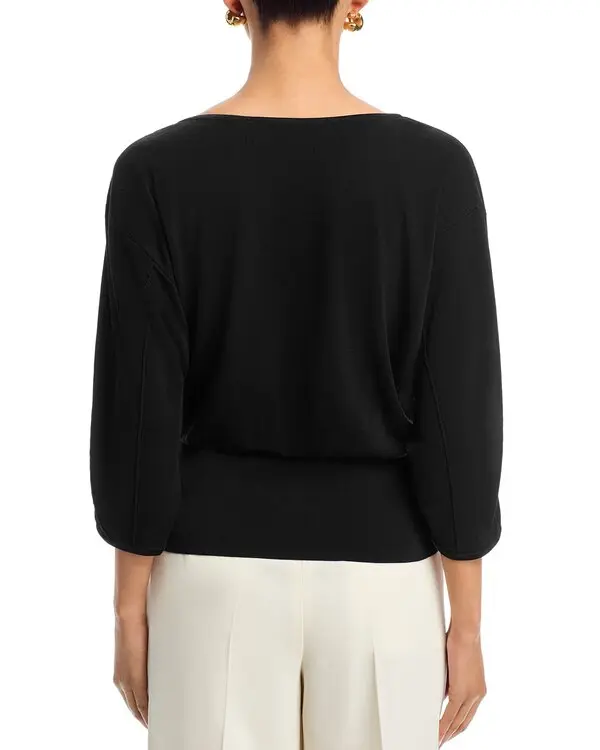 Lafayette 148 New York Blouson Wide Sleeve Sweater