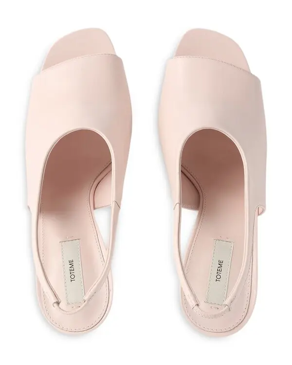 TOTEME Contour Slingback Sandals - Open Pink