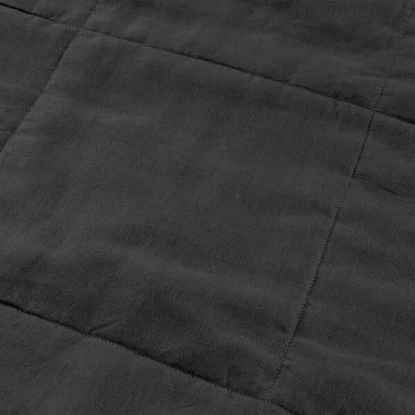 HAMAM Wrinkle Washed Linen Quilted Bedspread, King - Stone