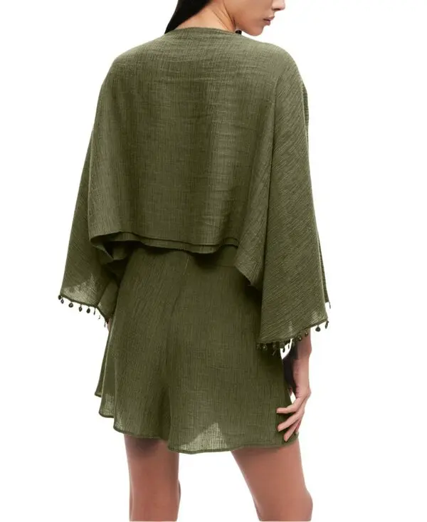 NOCTURNE Cropped Boat-neck Blouse