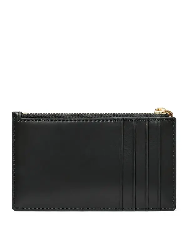 Tory Burch Kira Diamond Quilt Leather Card Case - Black