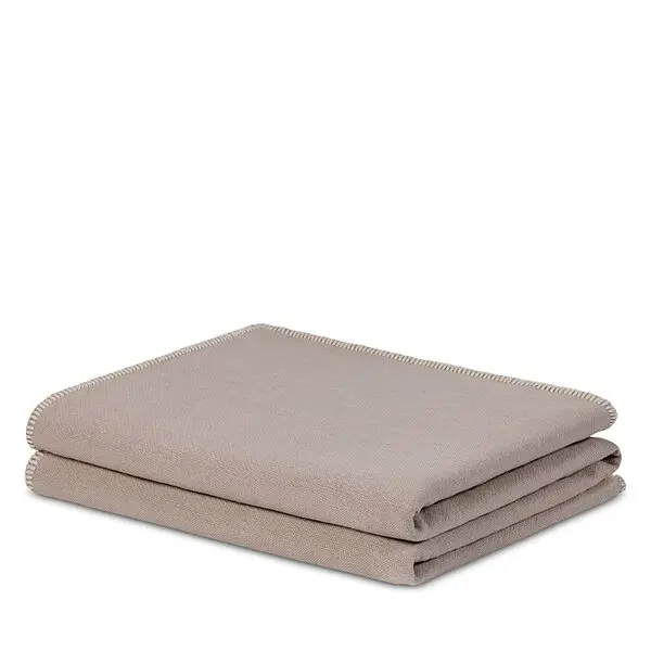HAMAM Lino Stitched Blanket, Queen - Vapour
