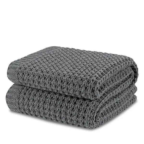HAMAM Dimension Knitted Lambswool Throw, 130 X 180 - Stone