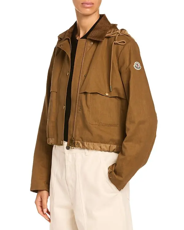 Moncler Aconitum Hooded Shirt Jacket - Open Brown