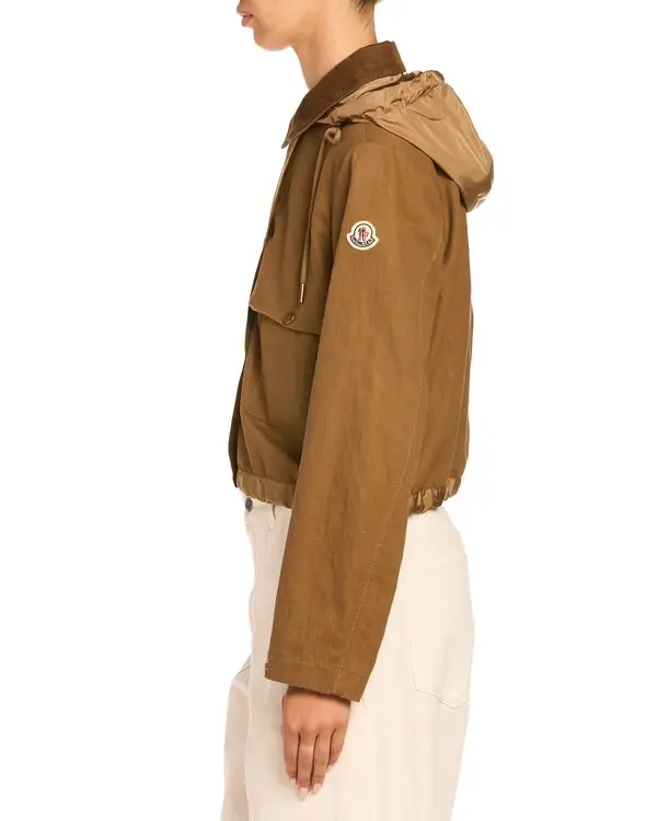 Moncler Aconitum Hooded Shirt Jacket - Open Brown