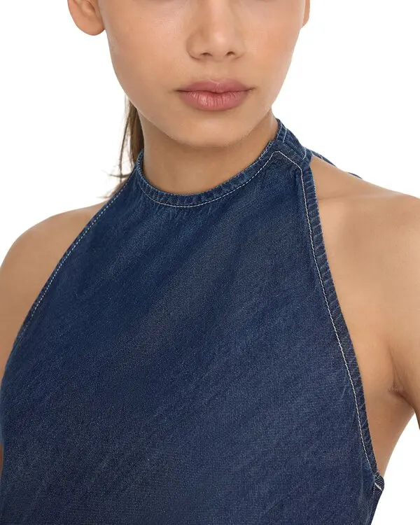 Good American Asymmetric Hem Halter Top