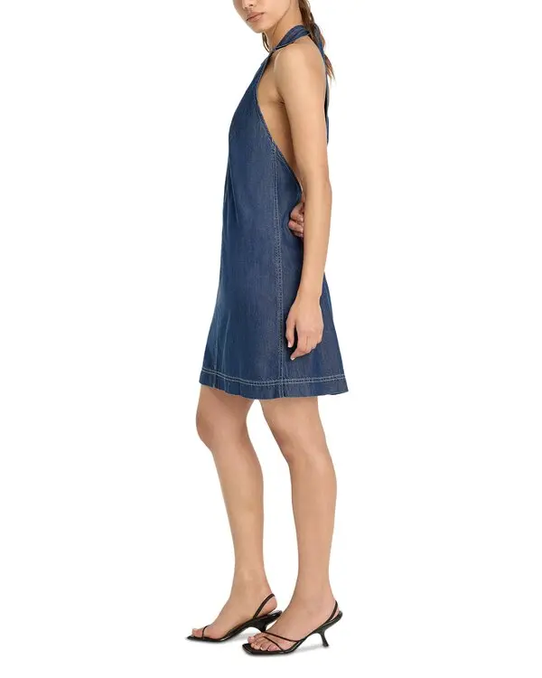 Good American Denim Halter Shift Dress - Indigo
