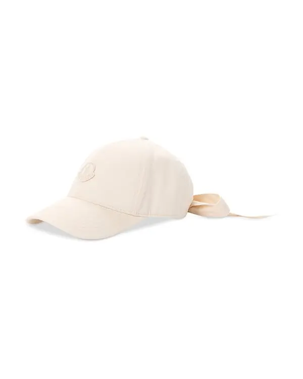 Moncler Back Tie Baseball Cap - Open White