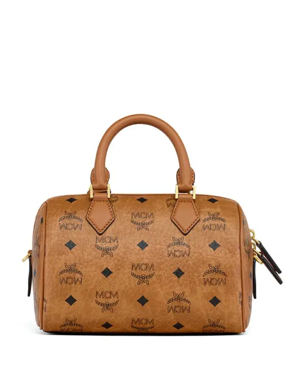 Mcm Ella Visetos Boston Hybrid Shoulder Bag