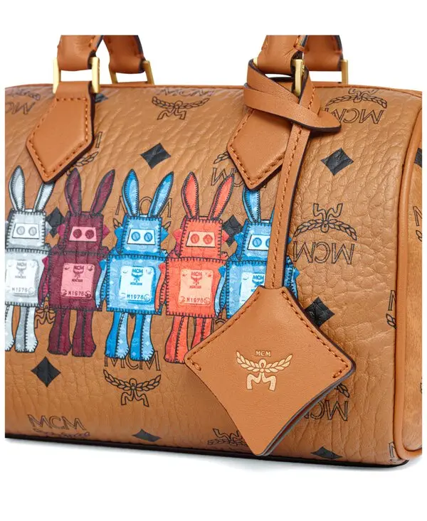 Mcm Ella Visetos Boston Hybrid Shoulder Bag