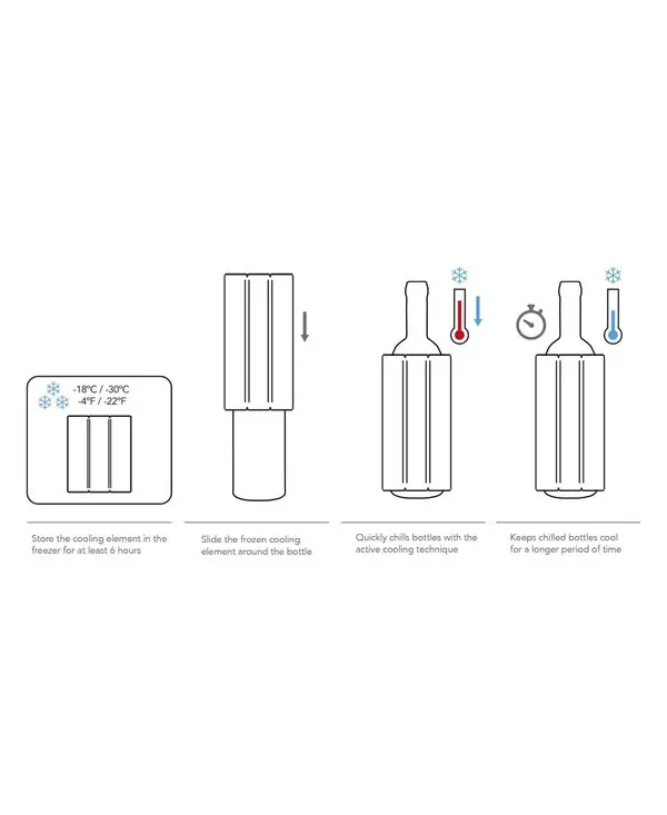 VACU VIN Stainless Steel Champagne Active Cooler
