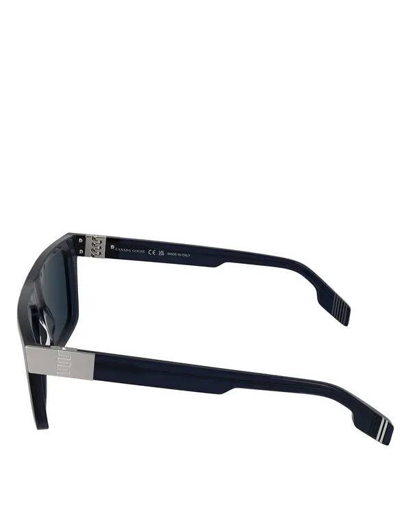 Canada Goose 57mm Vango Rectangular Sunglasses - Transparent Blue