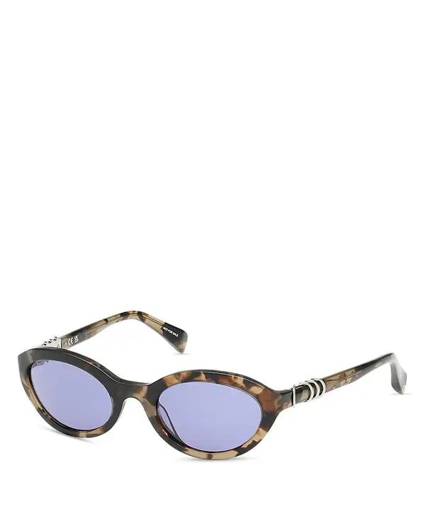 Rag & Bone Oval Sunglasses - Beige/ Blue